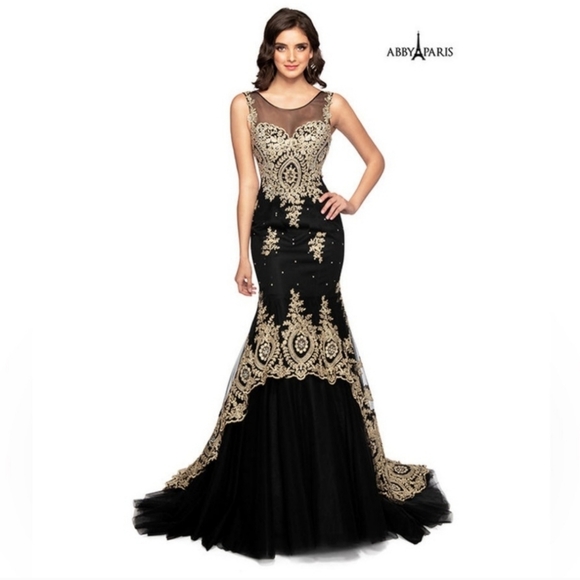 Abby Paris | Dresses | Lucci Lu Abby Paris Long Mermaid Crystal ...